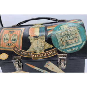 Other | Vintage American Politicians Black Metal V Lunch Box American ...